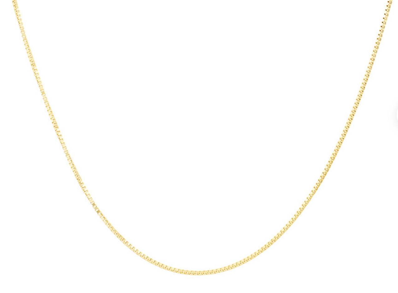 10k Gold Box Chain Necklace – Lisa Fletcher Jewellery